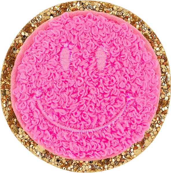 Glitter Smiley Face Patch | Embroidered Patch - Stoney Clover Lane
