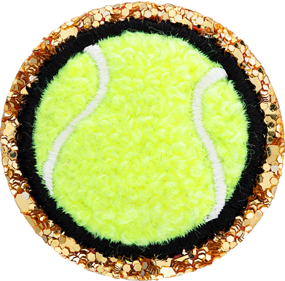 Glitter Varsity Tennis Ball Patch | Embroidered Patch - Stoney Clover Lane