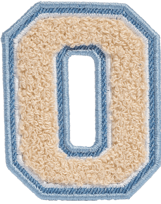 Sand Denim Varsity Letter Patch