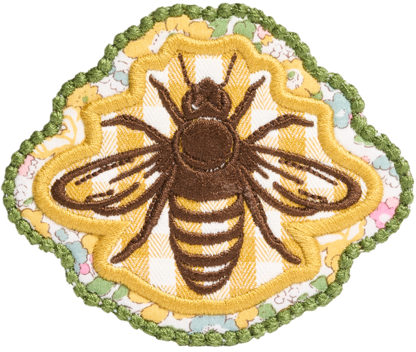 Bumblebee Patch Made with Liberty Fabric