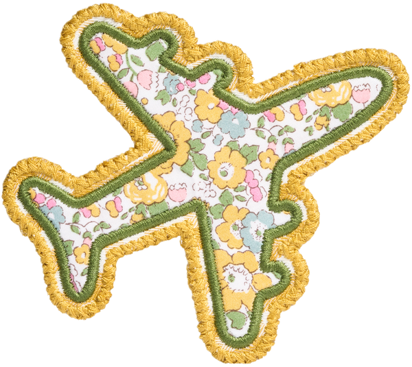Airplane Patch Made with Liberty Fabric