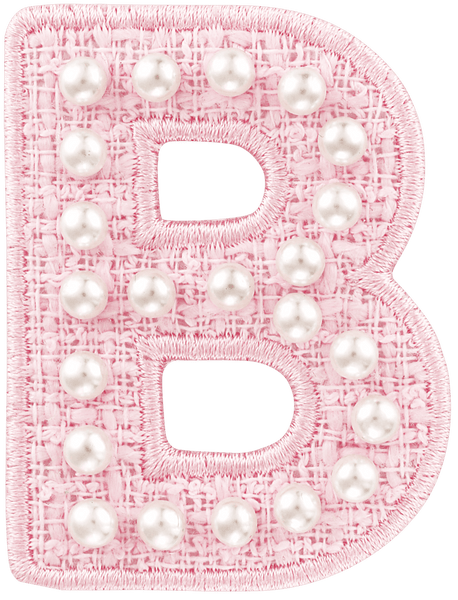 Pink Pearl Letter Patch