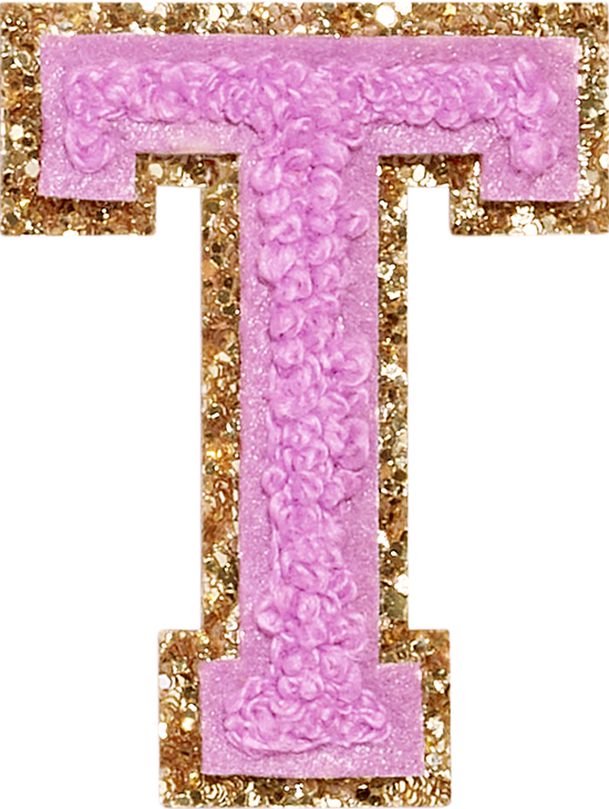 Grape Glitter Varsity Letter Patches | Stoney Clover Lane Patches