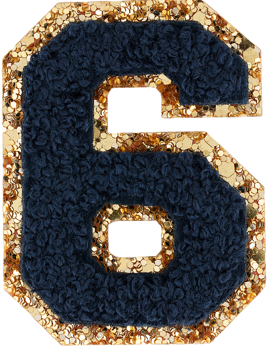 Glitter Varsity Number Patches | Stoney Clover Lane Patches