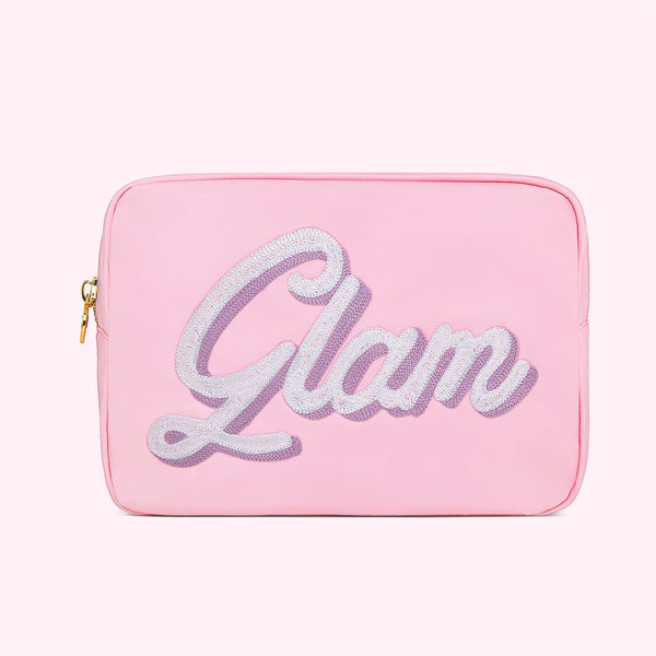 Hand Embroidered "Glam" Large Pouch | Customizable Large Pouch - Stoney ...