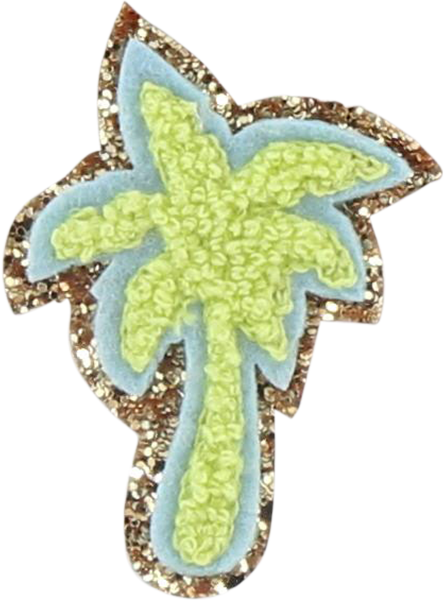 Glitter Palm Tree Patch | Embroidered Patch - Stoney Clover Lane