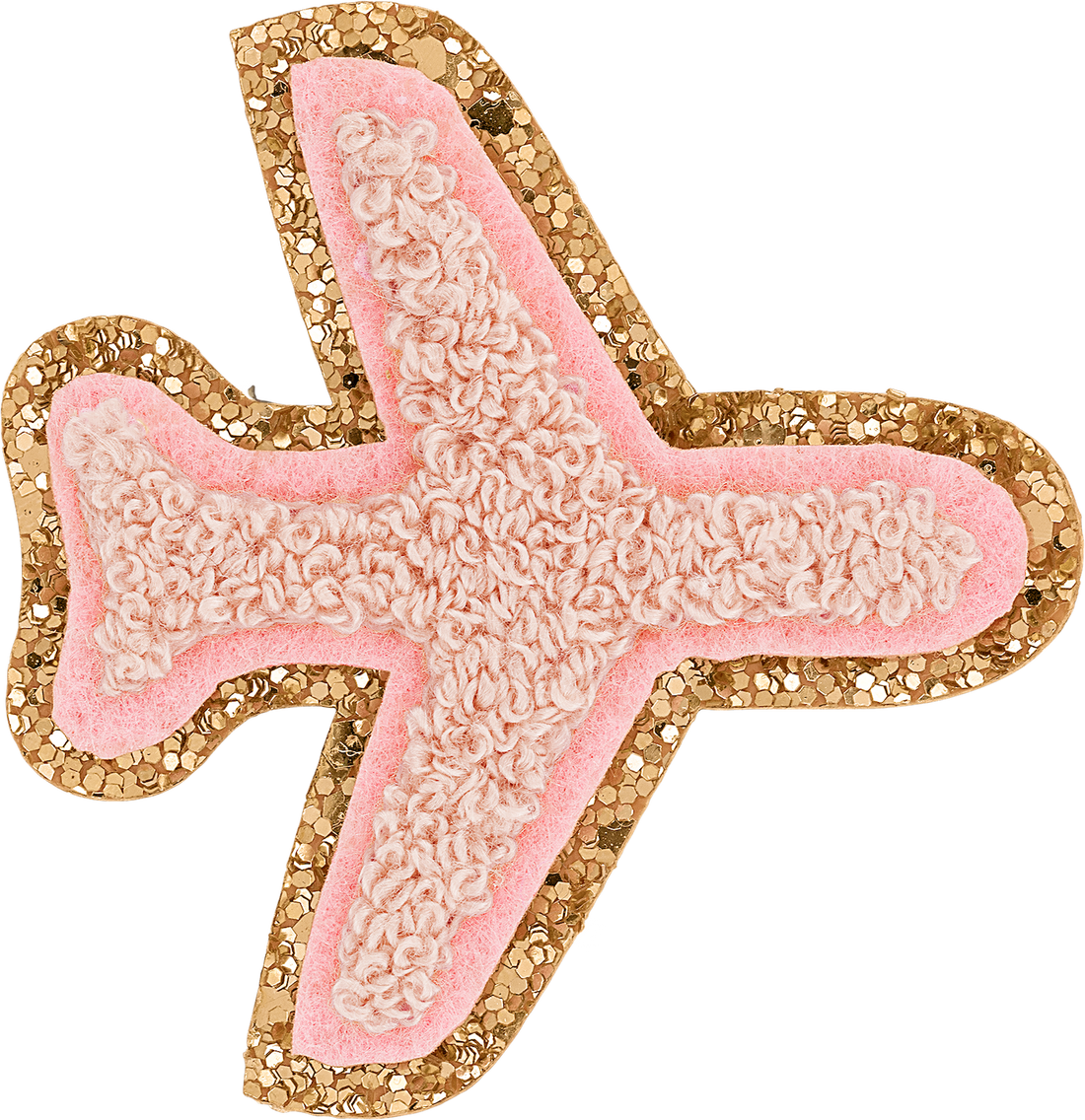 Glitter Airplane Patch | Embroidered Patch - Stoney Clover Lane