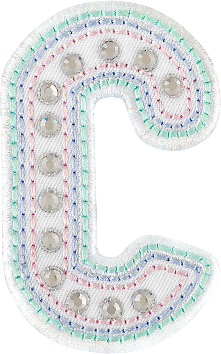 Crystal Pastel Letter Patch