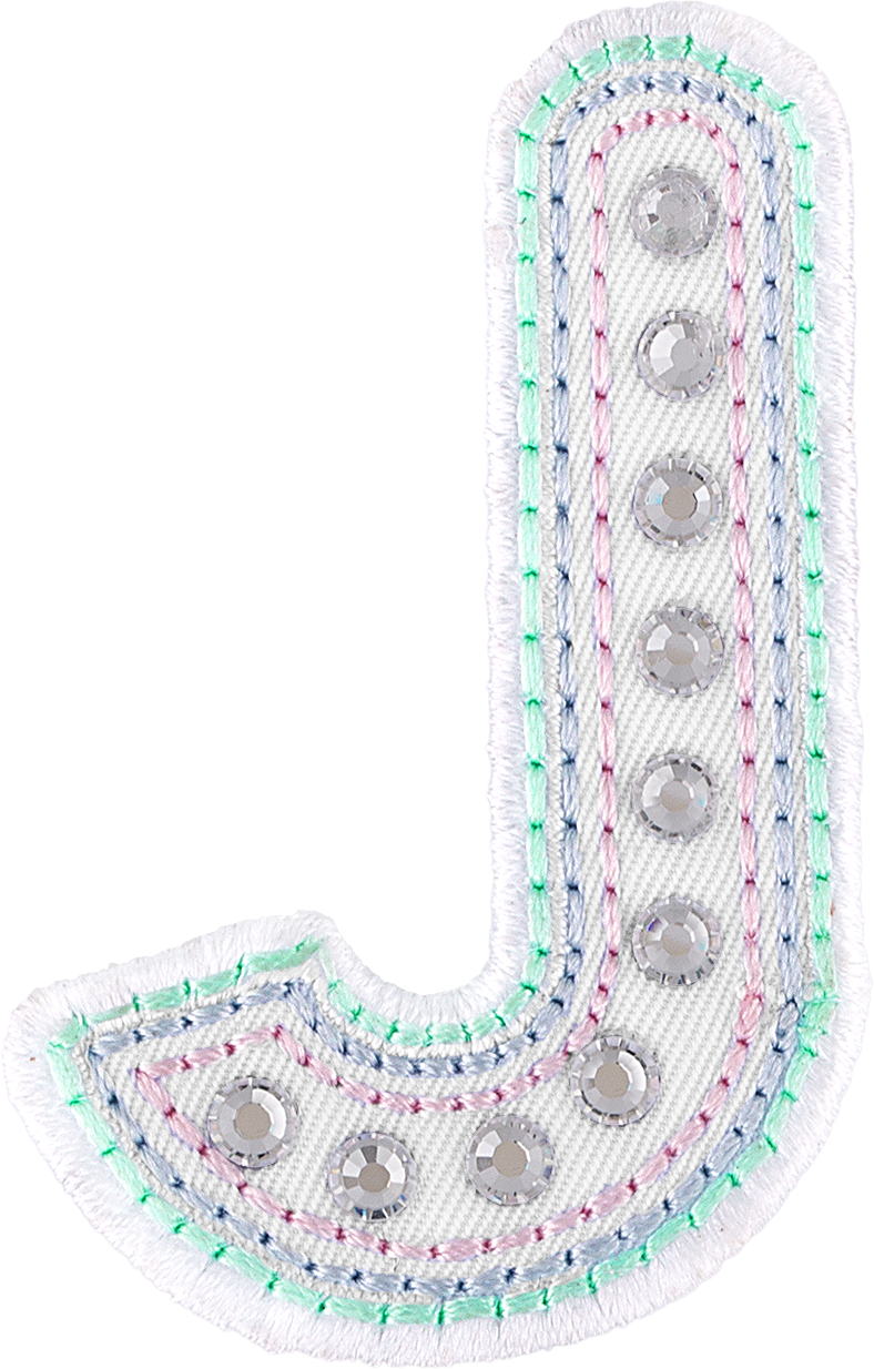 Crystal Pastel Letter Patch
