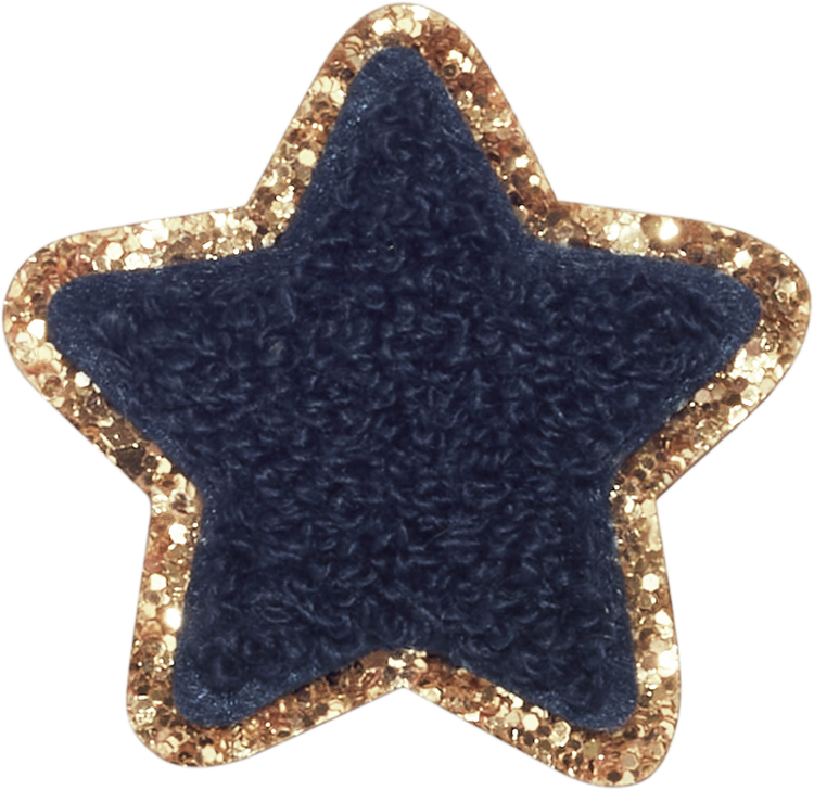Sapphire Glitter Varsity Star Patch