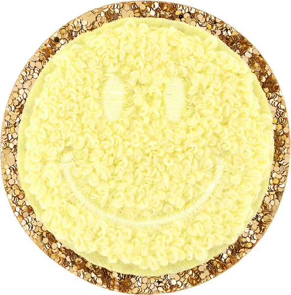 Glitter Smiley Face Patch | Embroidered Patch - Stoney Clover Lane
