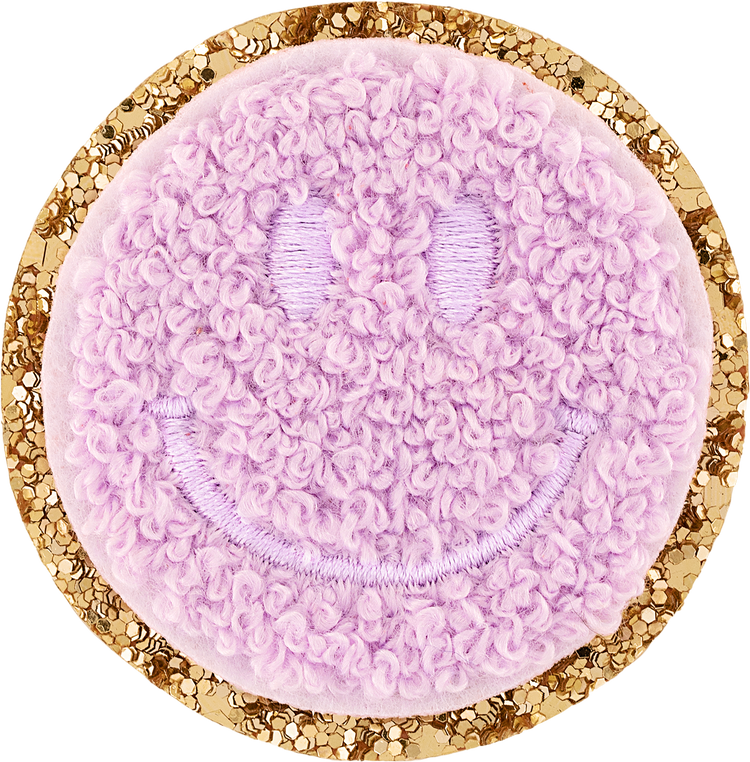 Glitter Smiley Face Patch | Embroidered Patch - Stoney Clover Lane