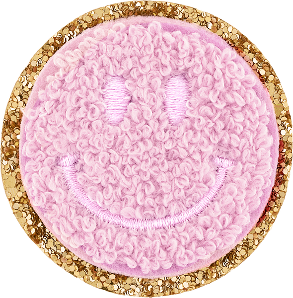 Glitter Smiley Face Patch | Embroidered Patch - Stoney Clover Lane