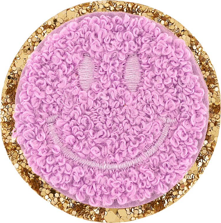 Glitter Smiley Face Patch | Embroidered Patch - Stoney Clover Lane